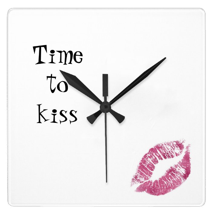 Time to Kiss Clock | Zazzle.com