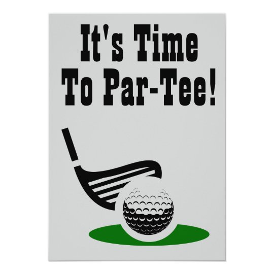 Time To Par-Tee Golf 50th Birthday Party Invite | Zazzle.com