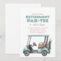Time to Par-Tee Golf Retirement Party Invite | Zazzle