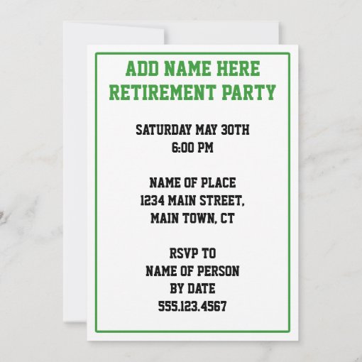 Time To Par-Tee Golf Retirement Party Invite | Zazzle