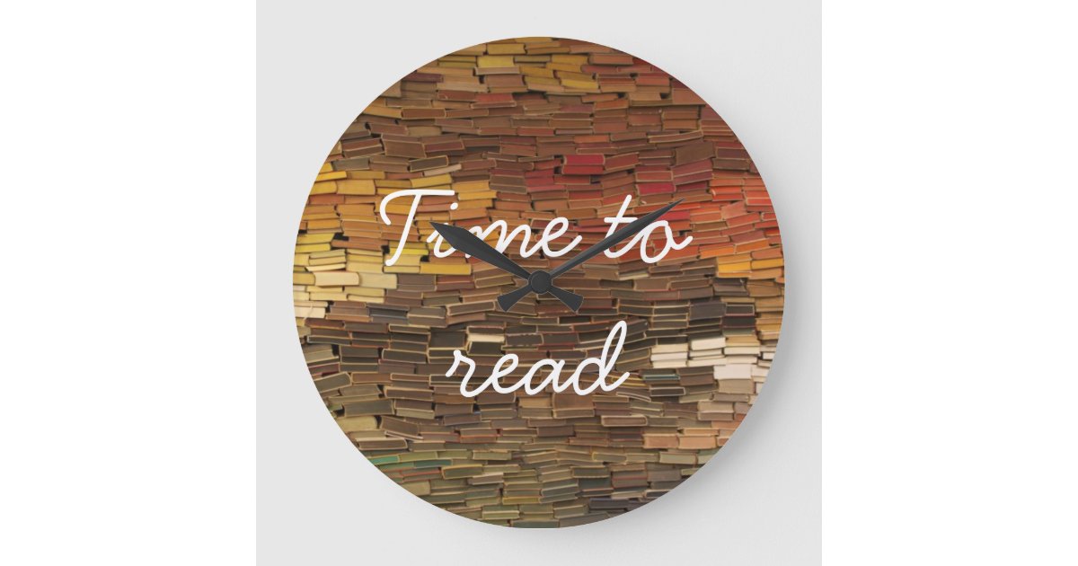 Time to Read Books Clock | Zazzle