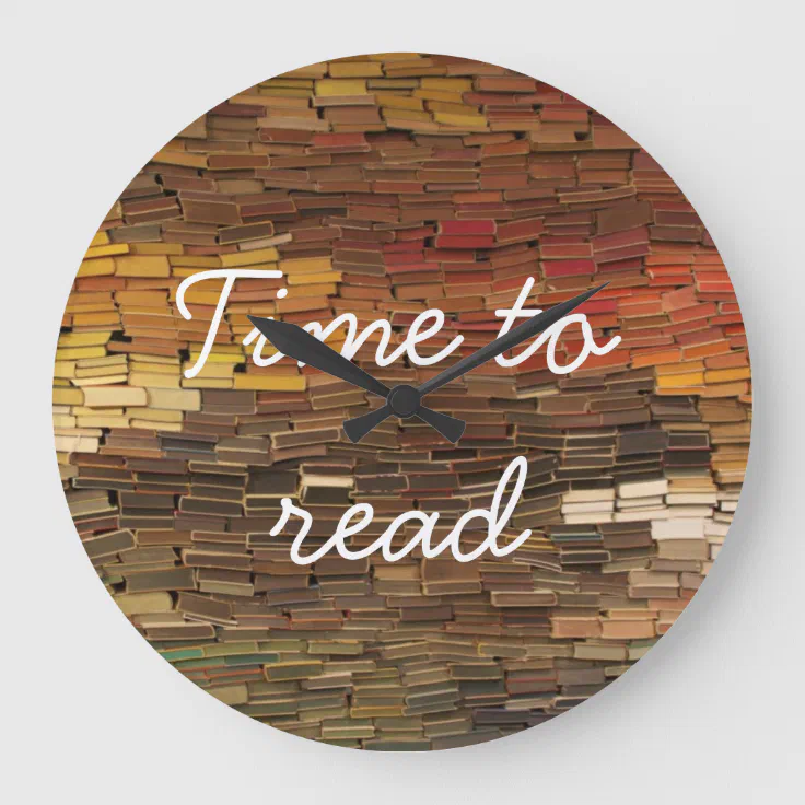 Time to Read Books Clock | Zazzle