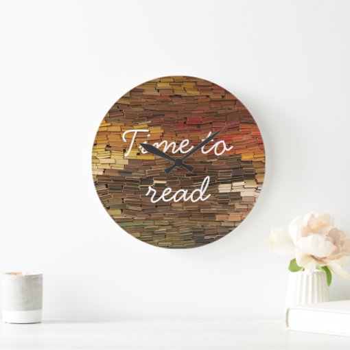 Time to Read Books Clock | Zazzle