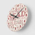Time to Read Fun Bookworm Slogans Round Clock | Zazzle