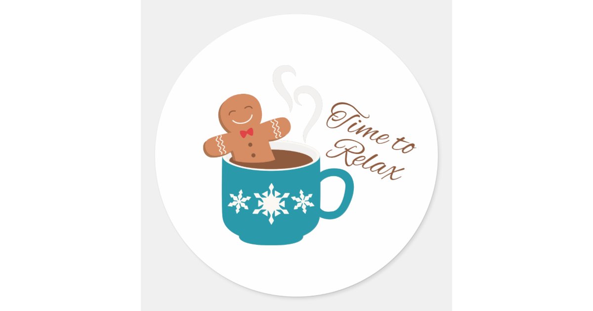 Time To Relax Classic Round Sticker | Zazzle