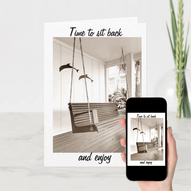 TIME TO SIT BACK/ENJOY YOUR *NEW HOME* CARD | Zazzle