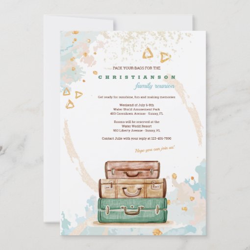 Time to Travel Reunion Invitation | Zazzle