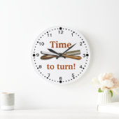 Time to Turn Woodturning Tools Clock with Minutes | Zazzle