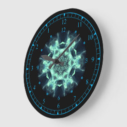 Time Travel ~ Blue Mist Space/Time Continuum ~ Large Clock | Zazzle