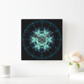 Time Travel ~ Blue Mist Space/Time Continuum ~ Square Wall Clock | Zazzle
