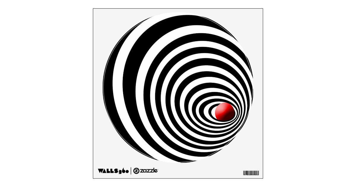 Time Tunnel Optical Art Wall Sticker | Zazzle