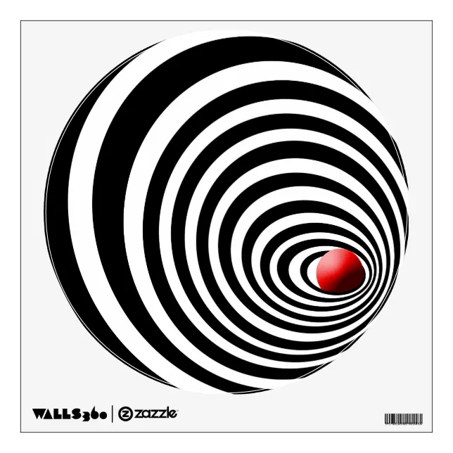 Time Tunnel Optical Art Wall Sticker | Zazzle