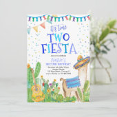 Time Two Fiesta Boy 2nd Birthday Cactus Invitation | Zazzle