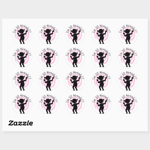 Time Warp 30 Already T-shirts and Gifts Classic Round Sticker | Zazzle