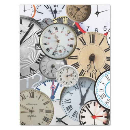Time Watches and Clocks Decoupage Tissue Paper | Zazzle