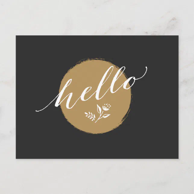 Timeless, charming way to say "Hello" Postcard | Zazzle