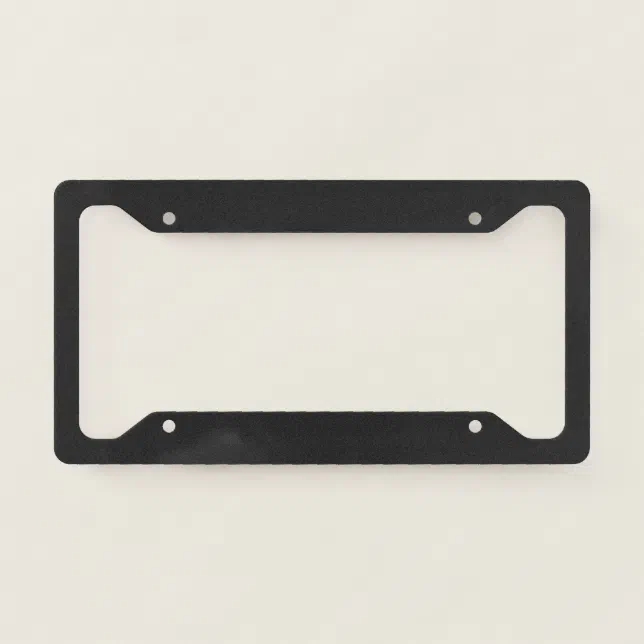 Timeless - Dark Carbon Black License Plate Frame | Zazzle