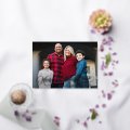 Timeless Glow Foil Merry Christmas Photo Card | Zazzle