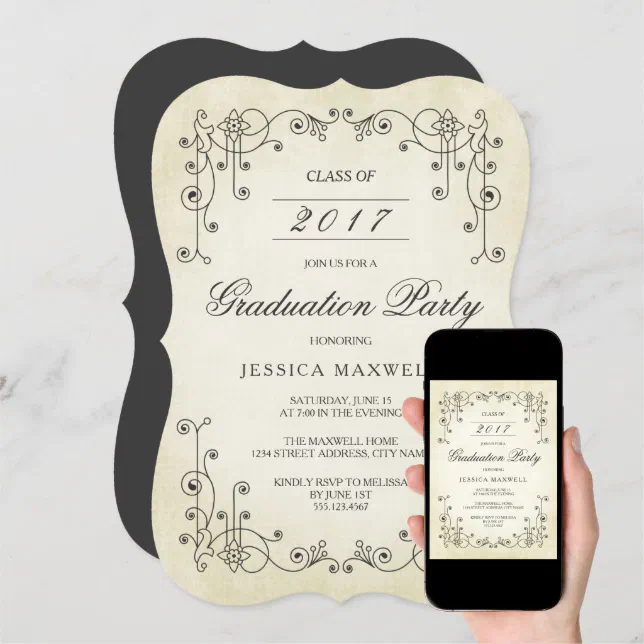 Timeless | Graduation Party Invitation | Zazzle