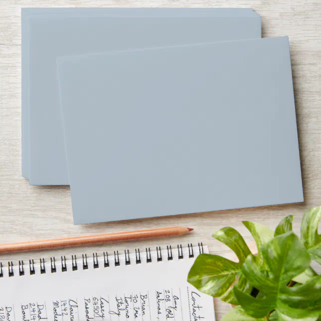 Timeless - Minimalist Blue Mist Envelope | Zazzle