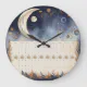 Timeless Moon Phase Atlas - Retro Astronomy Calend Large Clock | Zazzle