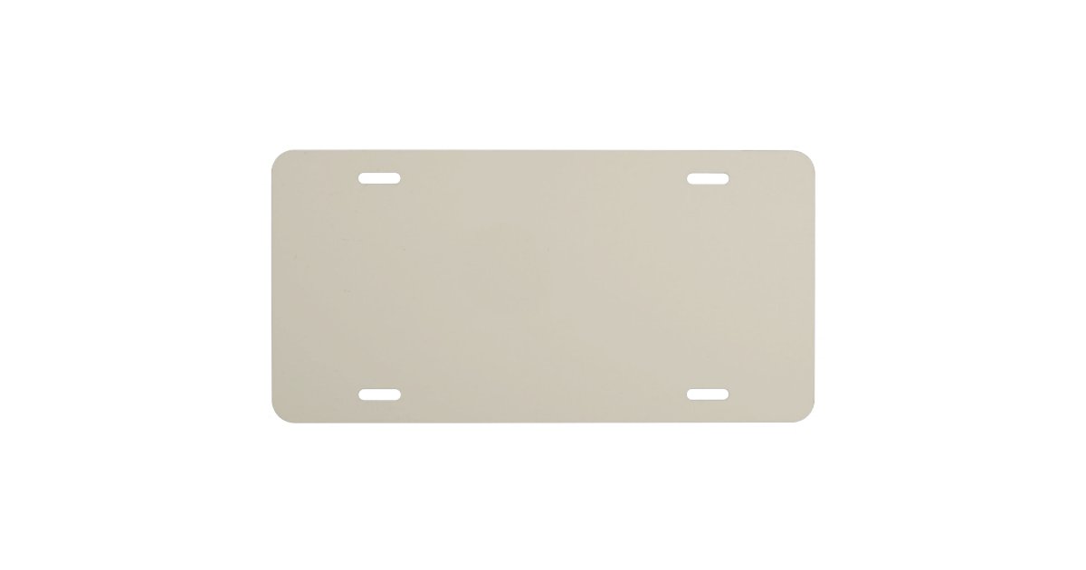 Timeless - Off-White License Plate | Zazzle