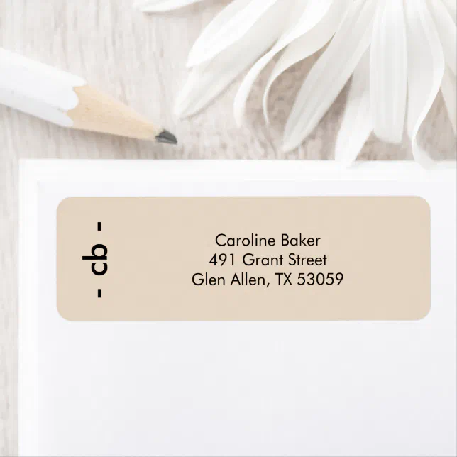 Timeless -- Pastel Ivory Modern Address Label | Zazzle