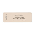Timeless -- Pastel Ivory Modern Address Label | Zazzle