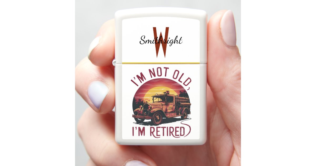 Timeless Retirement Fire Truck Zippo Lighter | Zazzle