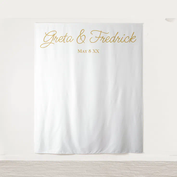 Timeless Simple Minimalist White Gold Backdrop | Zazzle