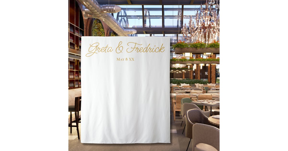 Timeless Simple Minimalist White Gold Backdrop | Zazzle