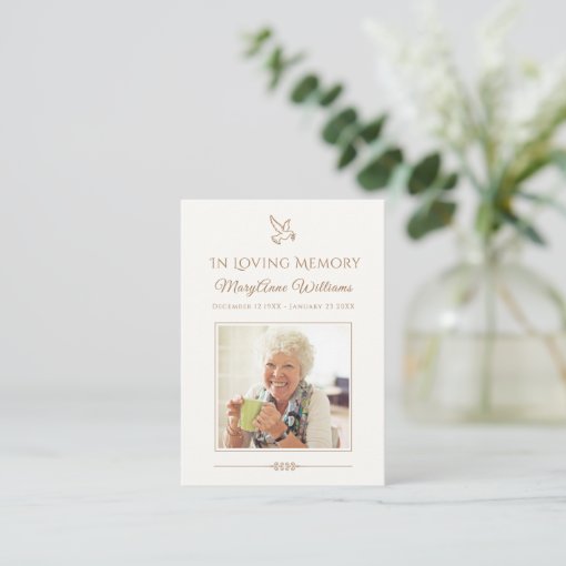 Timeless Sympathy Wake Memorial Card | Zazzle