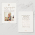 Timeless Sympathy Wake Memorial Card | Zazzle