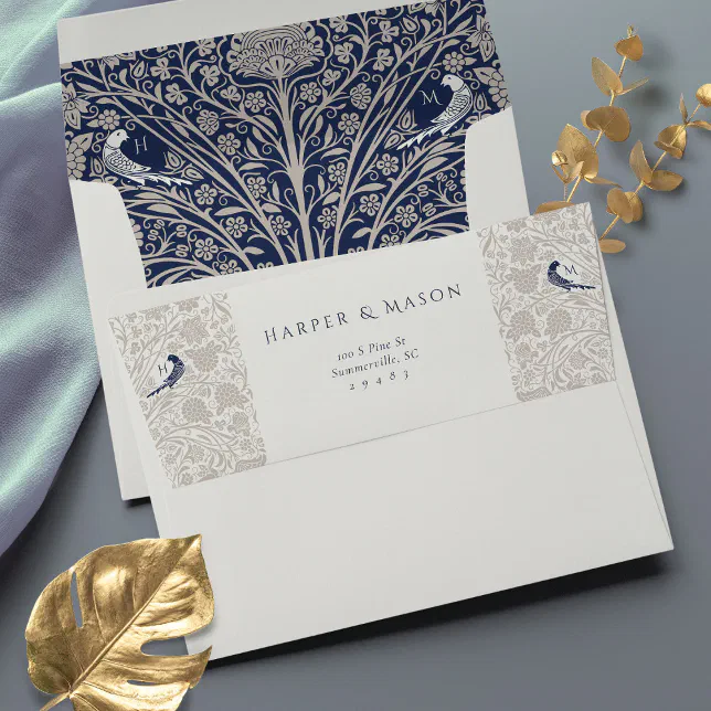 Timeless Victorian Floral Wedding Envelopes | Zazzle