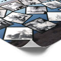 Timeline Photo Collage with Lake and Mountains Poster | Zazzle