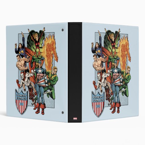 Timely Comics Marvel Heroes Graphic 3 Ring Binder | Zazzle