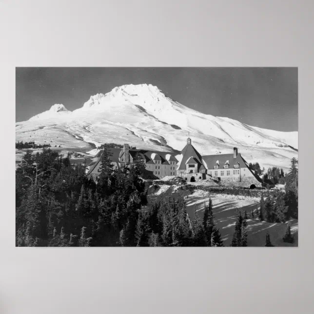 Timerline Lodge and Mt. Hood Photograph Poster | Zazzle
