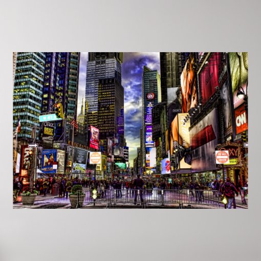 Times Square HDR Photo Poster | Zazzle