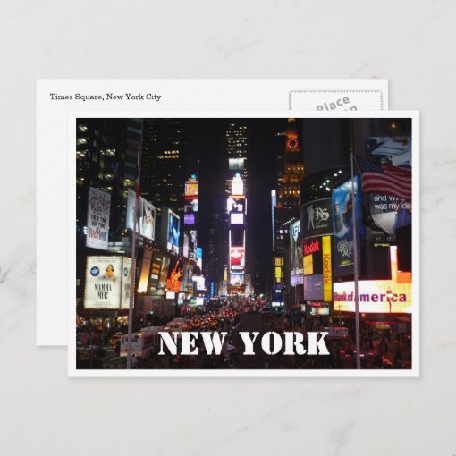 times square lights postcard | Zazzle