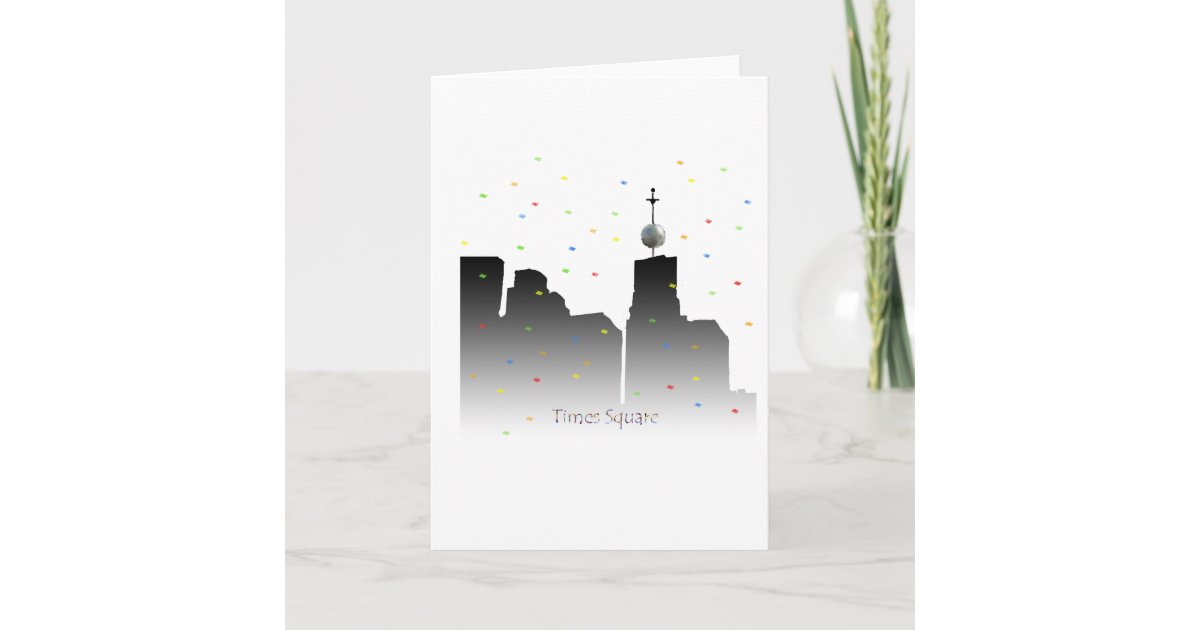 times square new years holiday card | Zazzle