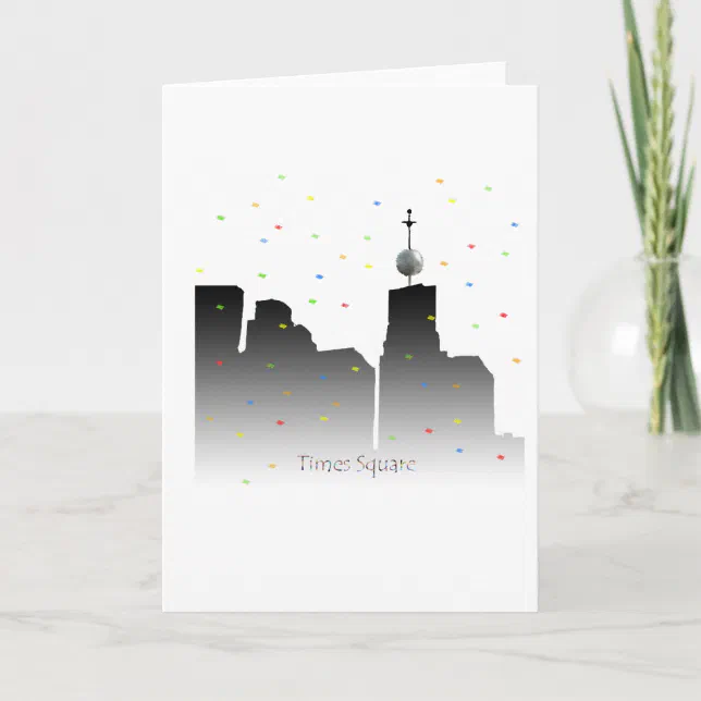 times square new years holiday card | Zazzle
