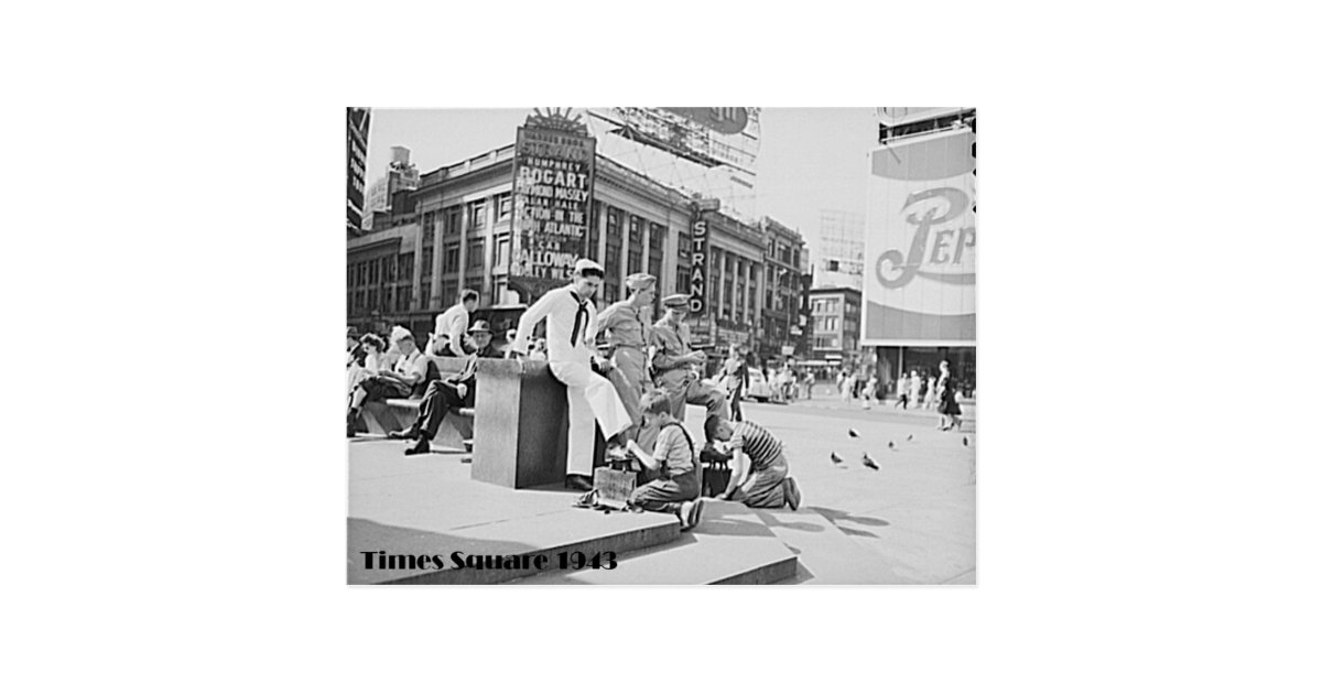 Times Square, New York City, World War 2 Era Photo Postcard | Zazzle.com