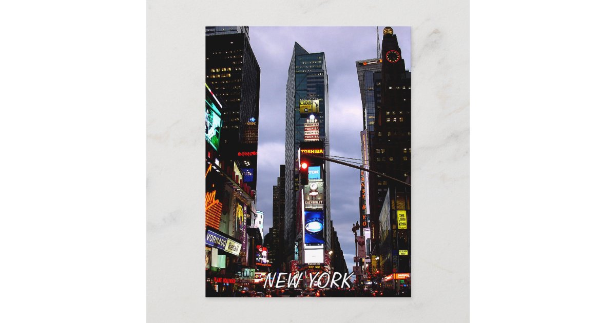 Times Square Postcard New York Souvenir Card | Zazzle