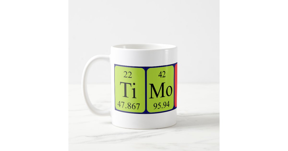 Timothy periodic table name mug | Zazzle