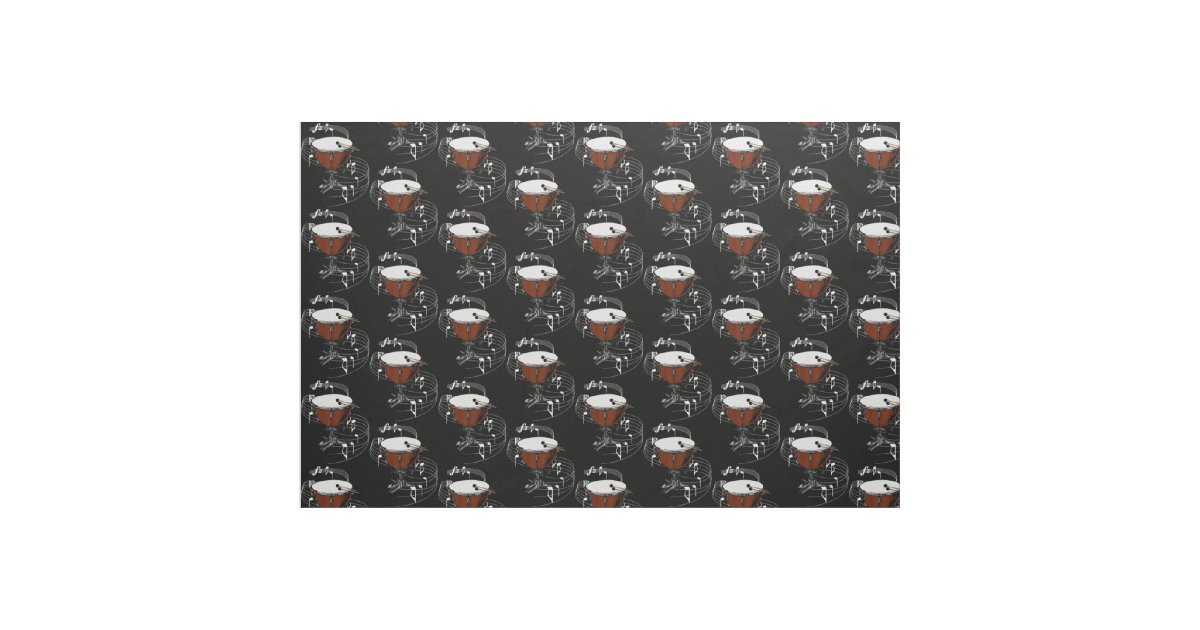 Timpani (Kettle Drum) Fabric - Dark | Zazzle