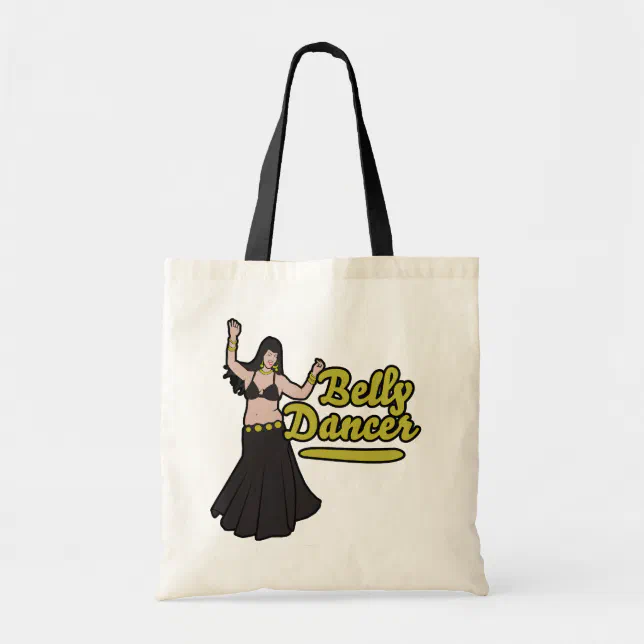 Tinah Yellow and Black Belly Dancer Design Tote Bag | Zazzle