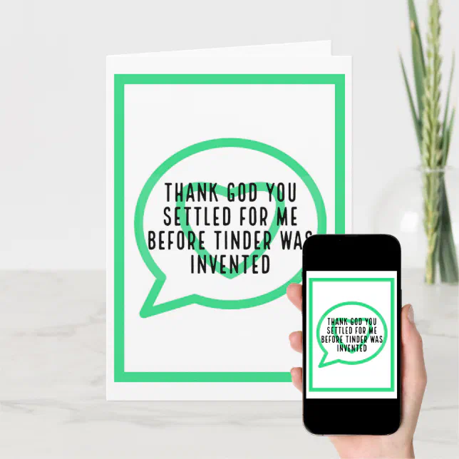 Tinder... Anniversary card | Zazzle