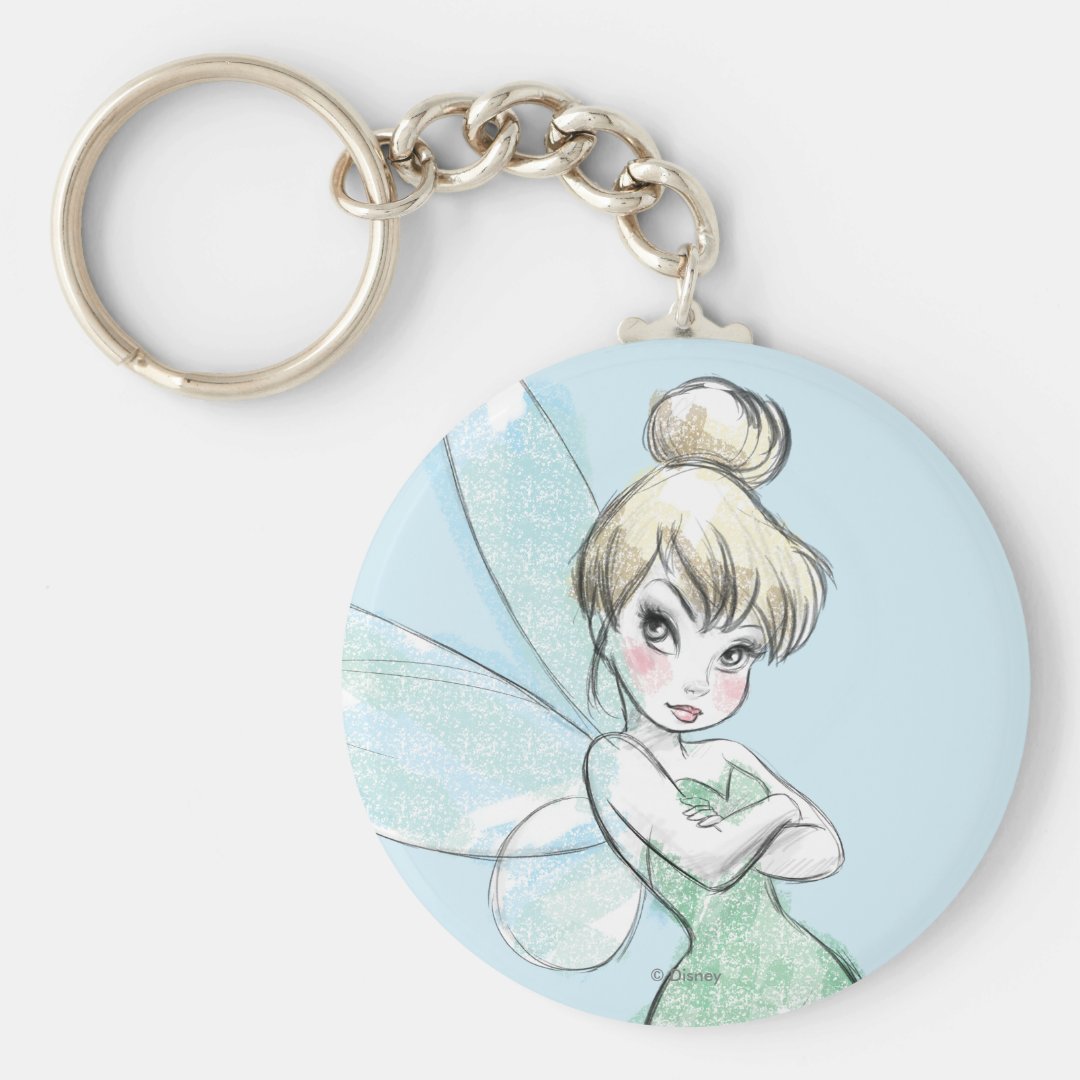 Tinker Bell | Arms Crossed Pastel Keychain | Zazzle