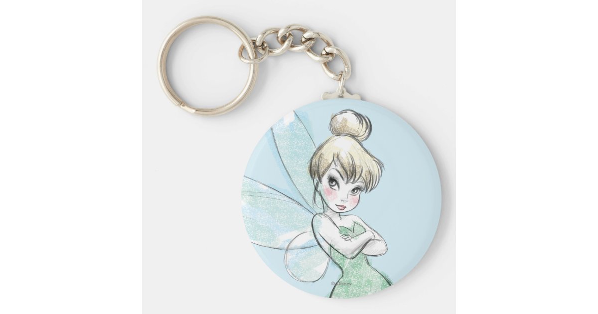 Tinker Bell | Arms Crossed Pastel Keychain | Zazzle