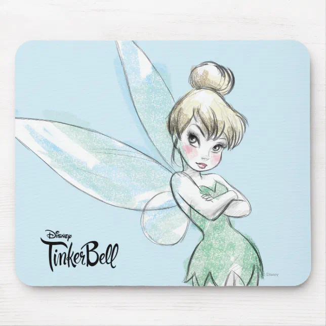 Tinker Bell | Arms Crossed Pastel Mouse Pad | Zazzle
